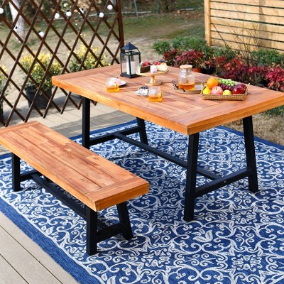 2pc Acacia Wood Patio Set With Bench - Captiva Designs : Target