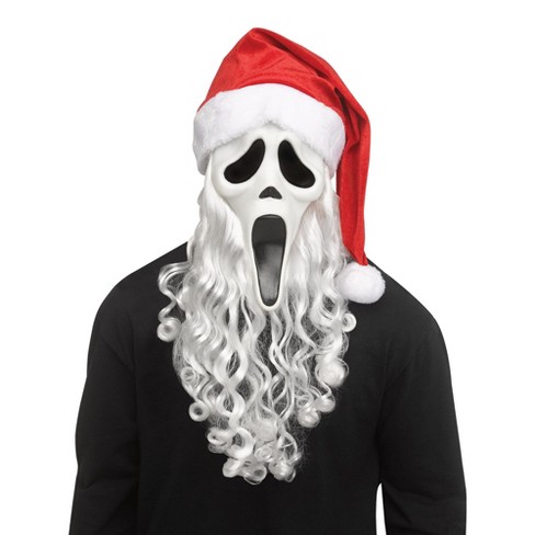 Fun World Scream Ghost Face Santa Adult Costume Mask : Target
