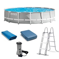 Intex 10ft X 30in Metal Frame Above Ground Pool & Intex Steel Frame ...
