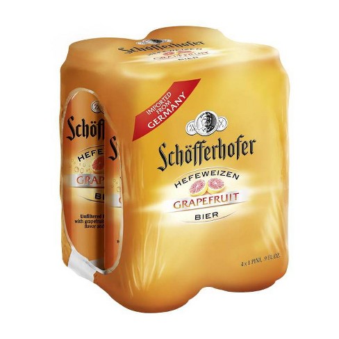 Schofferhofer Grapefruit Hefeweizen Beer - 4pk/16.9 Fl Oz Cans : Target