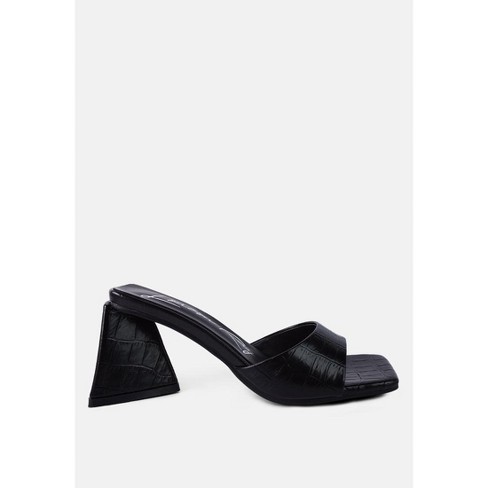 Trinity Croc Pattern Triangle Heel Sandals : Target