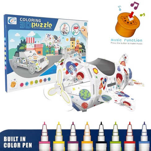 Educational Coloring 3d Puzzle Diy Doodle Toy Puzzle : Target