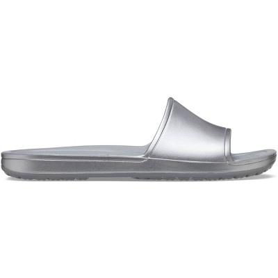 Crocs Womens Kadee Metallic Slides, W8, Silver : Target
