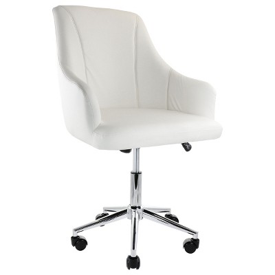 Ino Design Faux Leather Office Desk Swivel Chair, White : Target
