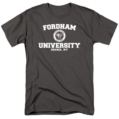 Fordham University Official Circle Logo Adult T Shirt, Charcoal, Small ...