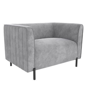 CosmoLiving Blair Upholstered Accent Chair and A Half Light Gray