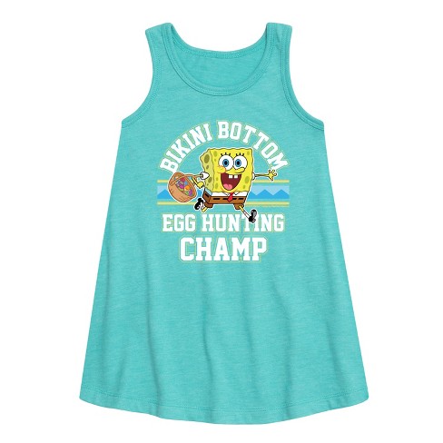 Spongebob Squarepants Bikini Bottom Egg Hunting Champ - Turquoise - 2t ...