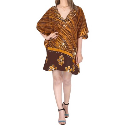 LA LEELA Summer Cotton Cruise Caftan Dress for Women Resortwear ...