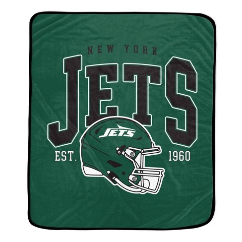 Nfl New York Jets Vintage Arch Block Ultra Soft Blanket : Target