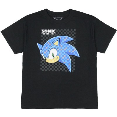 Sega Sonic The Hedgehog Checkers Face Youth Royal Blue Graphic Tee ...