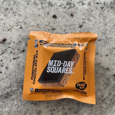 Mid-day Squares Peanut Butta Organic Plant Based Functional Chocolate ...