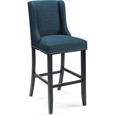 Baron Upholstered Fabric Counter Height Barstool Teal - Modway : Target