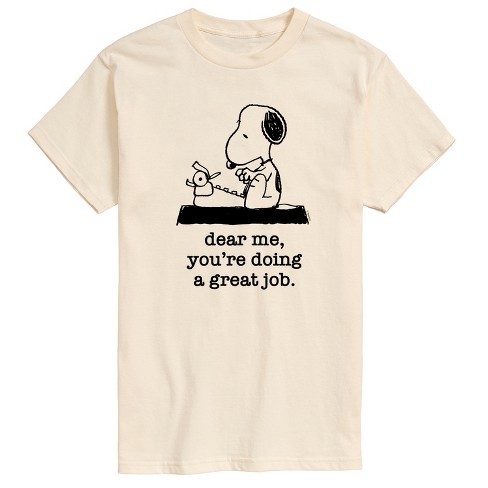 Men's Peanuts Dear Me Doing Great Job Short Sleeve Graphic T-shirt ...