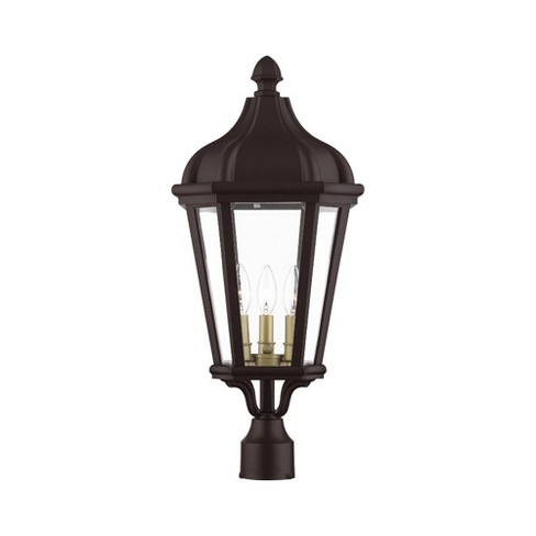 Livex Lighting Morgan 3 - Light Post Light In Bronze : Target