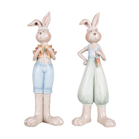 C&f Home Standing Bunnies With Carrots Figurine A/2 : Target