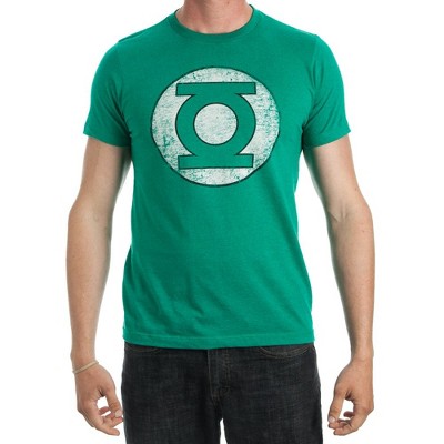Green Lantern Distressed Logo Men’s Green T-shirt : Target