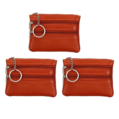 Ctm Leather Squeeze Coin Change Pouch, Brown : Target