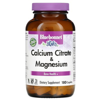 Bluebonnet Nutrition Calcium Citrate & Magnesium, 180 Caplets : Target