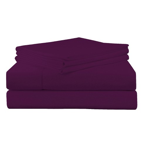 Pointehaven Super Heavy Weight 200 Gsm 100% Soft Cotton Plum Solid ...