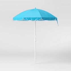 Costway 6.5ft Patio Beach Umbrella Sun Shade Tilt W/carry Bag Blue : Target