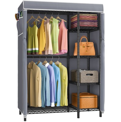 Vipek V7c Basic Garment Rack With Cover Portable Closets Heavy Duty ...