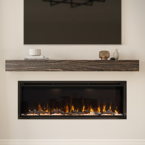Modern Ember Aerus 50"w X 17.6"h X 5.7"d Wall Mount Electric Fireplace ...