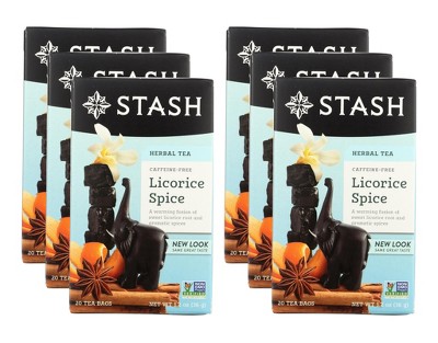 Stash Tea Premium Licorice Spice Herbal Caffeine Free Tea - Case Of 6/ ...