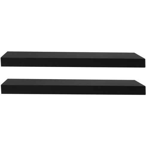 Sorbus Large Wall Mount Floating Shelf Black : Target