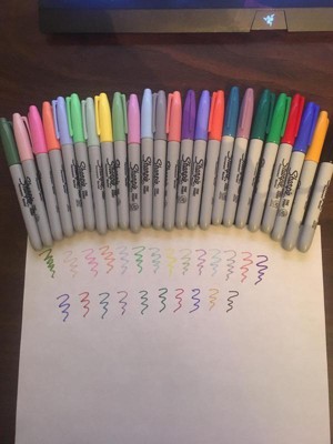 Sharpie 5pk Permanent Markers Fine Tip Black : Target