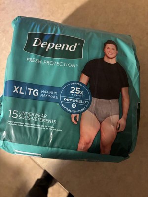 Depend Fresh Protection Adult Incontinence Disposable Underwear For Men ...