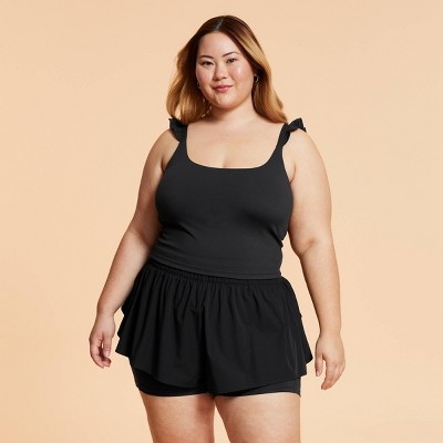 Blogilates Women's Ruffle Tank Top - Black 3x : Target