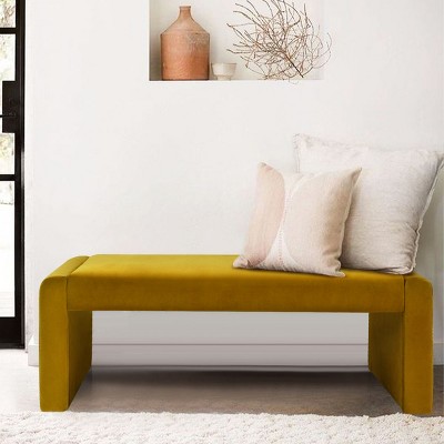 Kaia 47" Gold Upholstered Bench-maison Boucle : Target