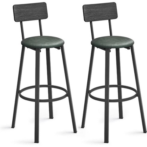 Vasagle Bar Stools, Set Of 2 Pu Upholstered Stools, 29.7 Inches ...