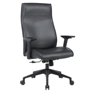 Maxwell Upholstered High-Back Executive Office Chair in PU Leather ...
