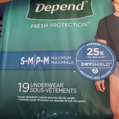 Depend Fresh Protection Adult Incontinence Disposable Underwear For Men ...