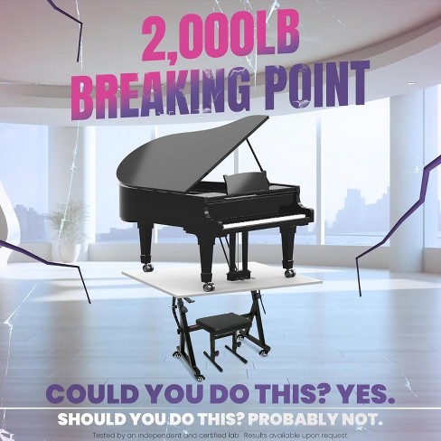 Liquid Stands Piano Keyboard Stand And Bench Set With Wheels - Portable ...