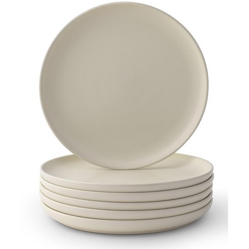 Joyjolt Mesa 6-piece Stoneware Dinner Plates Set – 10.5” – Matte Linen ...