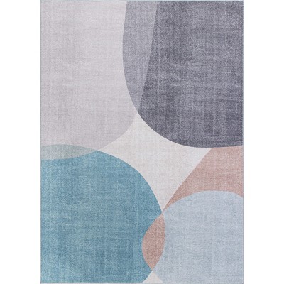 World Rug Gallery Contemporary Geometric Machine Washable 7'7"x9'6 ...