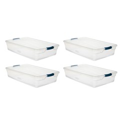 Rubbermaid Cleverstore Home/office 6 Quart Clear Plastic Storage Tote ...