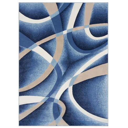 Luxe Weavers Modern Abstract Geometric Blue 5x7 Area Rug : Target