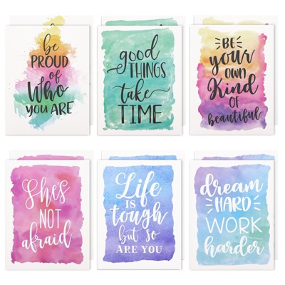 Paper Junkie 12 Pack 2 Pocket Folders With Inspirational Quotes, Letter ...