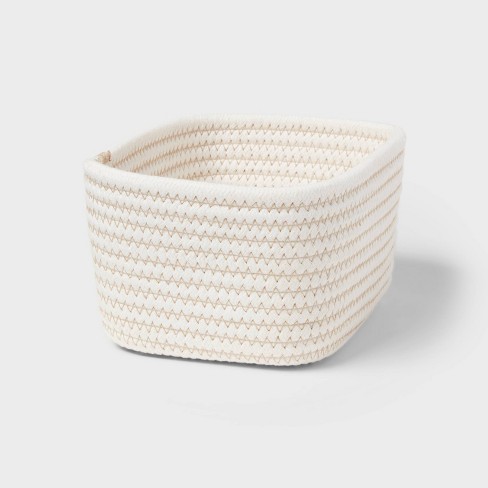 Small Coiled Rope Basket Cream - Brightroom™: Decorative Storage ...