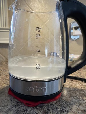 Salton Cordless Electric Kettle, Blue Illumination, 1.5 Liter/quart ...