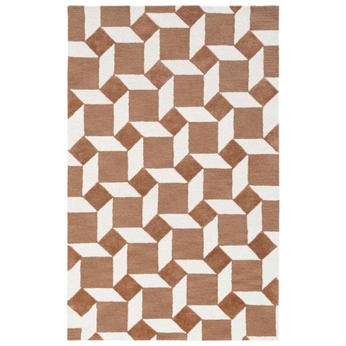 Obeetee Retro Nova Hand Made Indoor Area Rug - 6'x9' Rust : Target