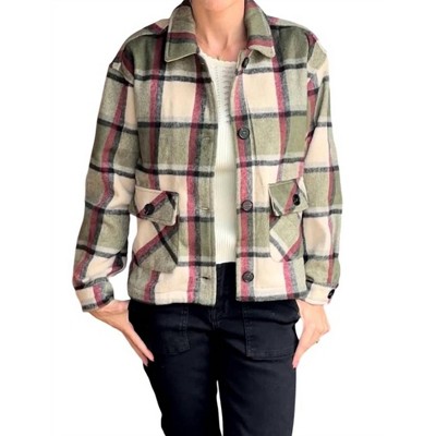 Women's Plaid Print Shacket - Ee:some L : Target