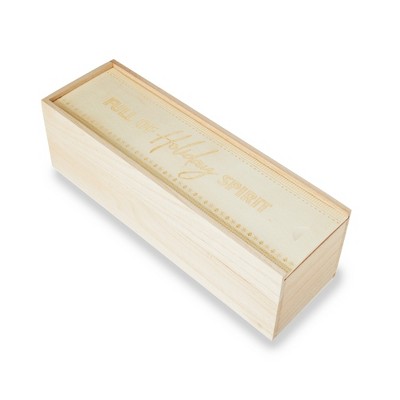 Twine Single Wooden Decorative Wine Box With Lid - Wine & Champagne ...