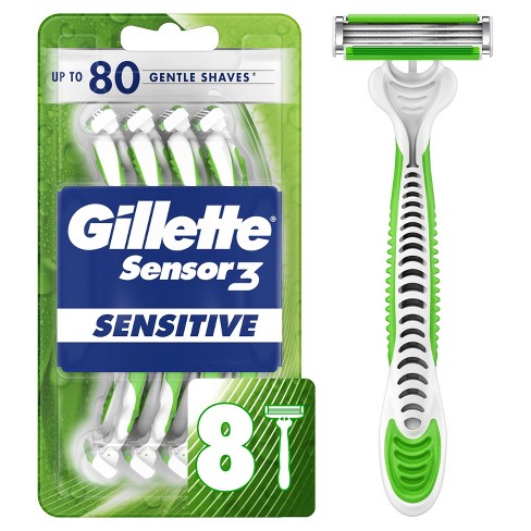 Gillette Sensor3 Sensitive Men's Disposable Razors - 8ct : Target