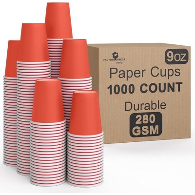 Crown Display 9 oz. Disposable Coffee Cups Red Paper Cups - 1000 Ct ...