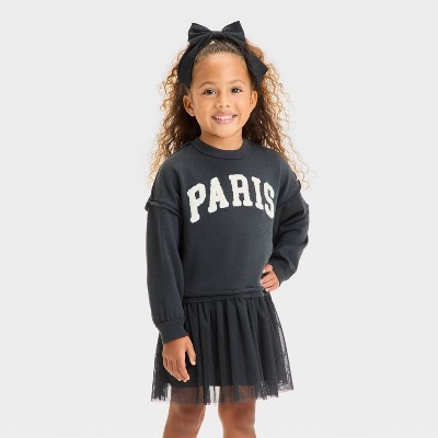 Grayson Mini Toddler Girls' Tulle Dress - Charcoal Gray 2t : Target