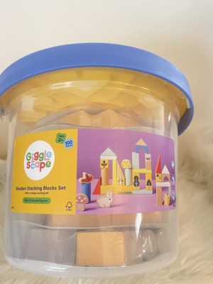 Wooden Stacking Blocks Set - 100pc - Gigglescape™ : Target